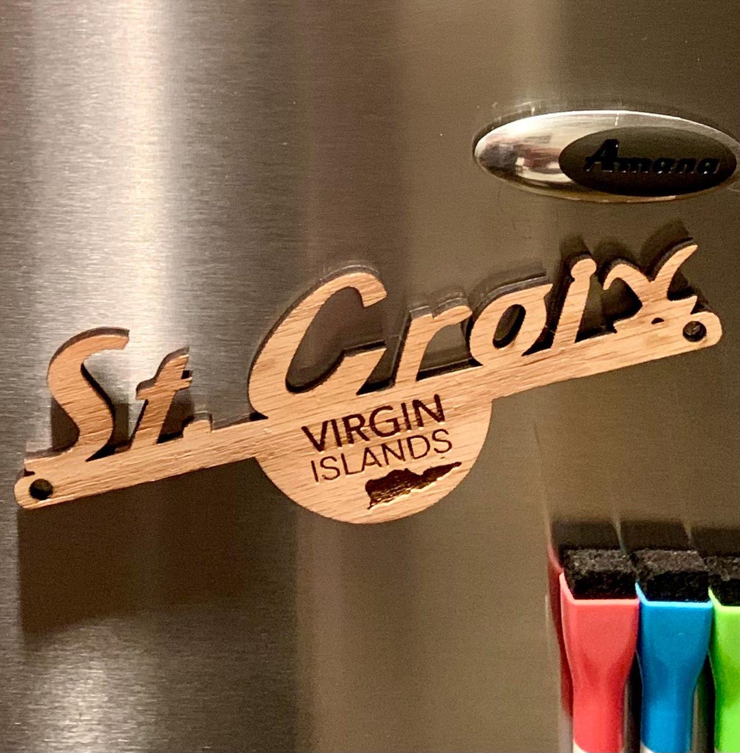 St Croix Wooden Fridge Magnet: US Virgin Islands Souvenir - Etsy