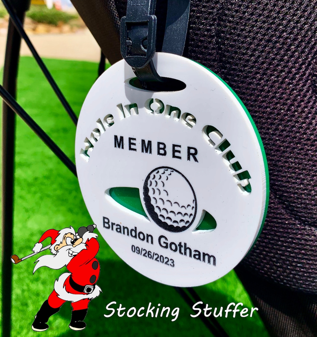 Personalized Hole in One Golf Bag Tag Gift Item, Birthday Christmas ...