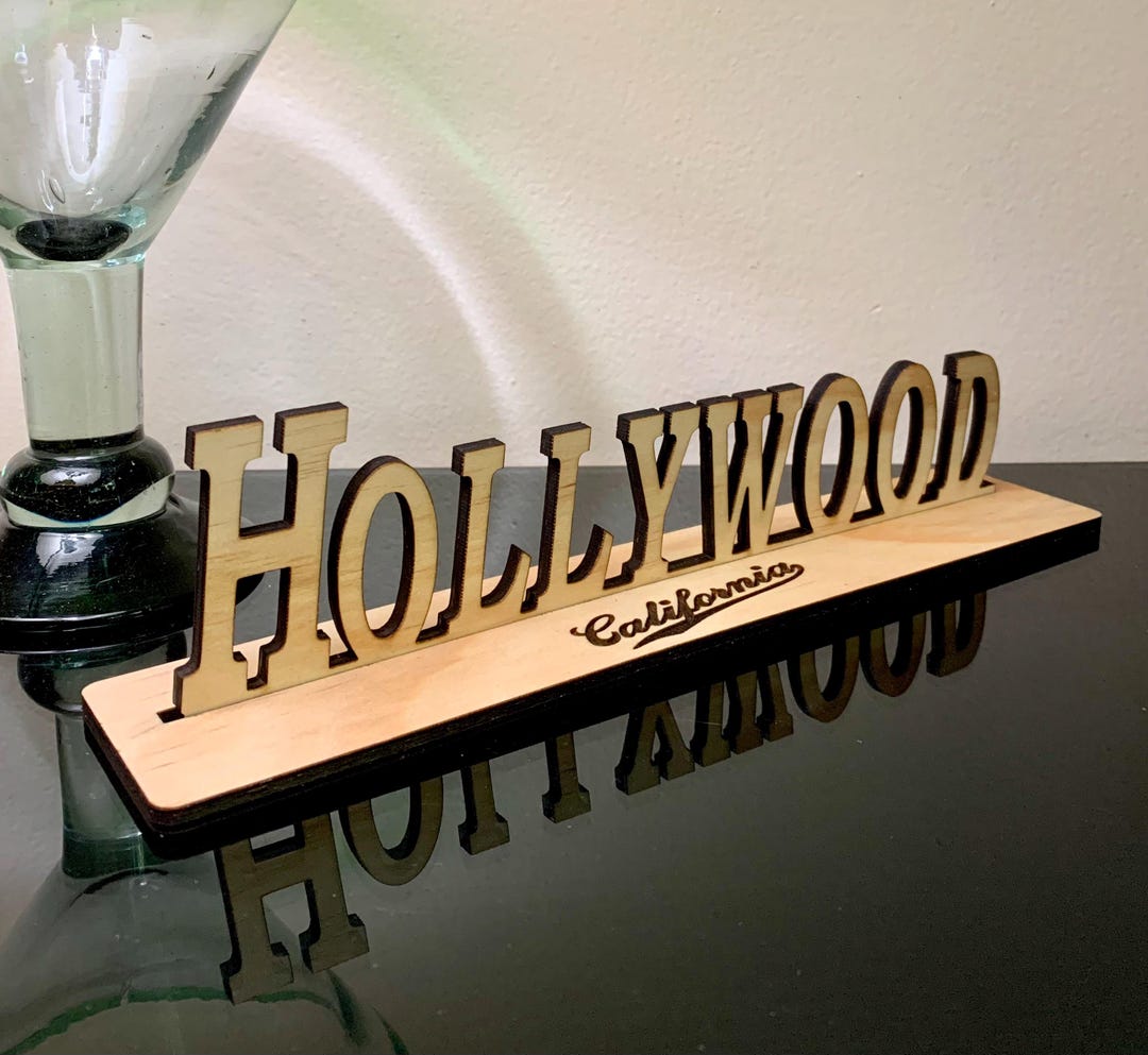 Historic Hollywood Memorabilia Wood Crafted Sign, Great Gift, Home ...
