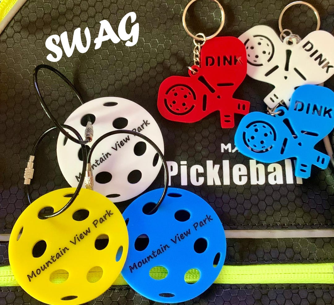 Personalized Pickleball Promotional Products, Colorful Acrylic Engraved ...