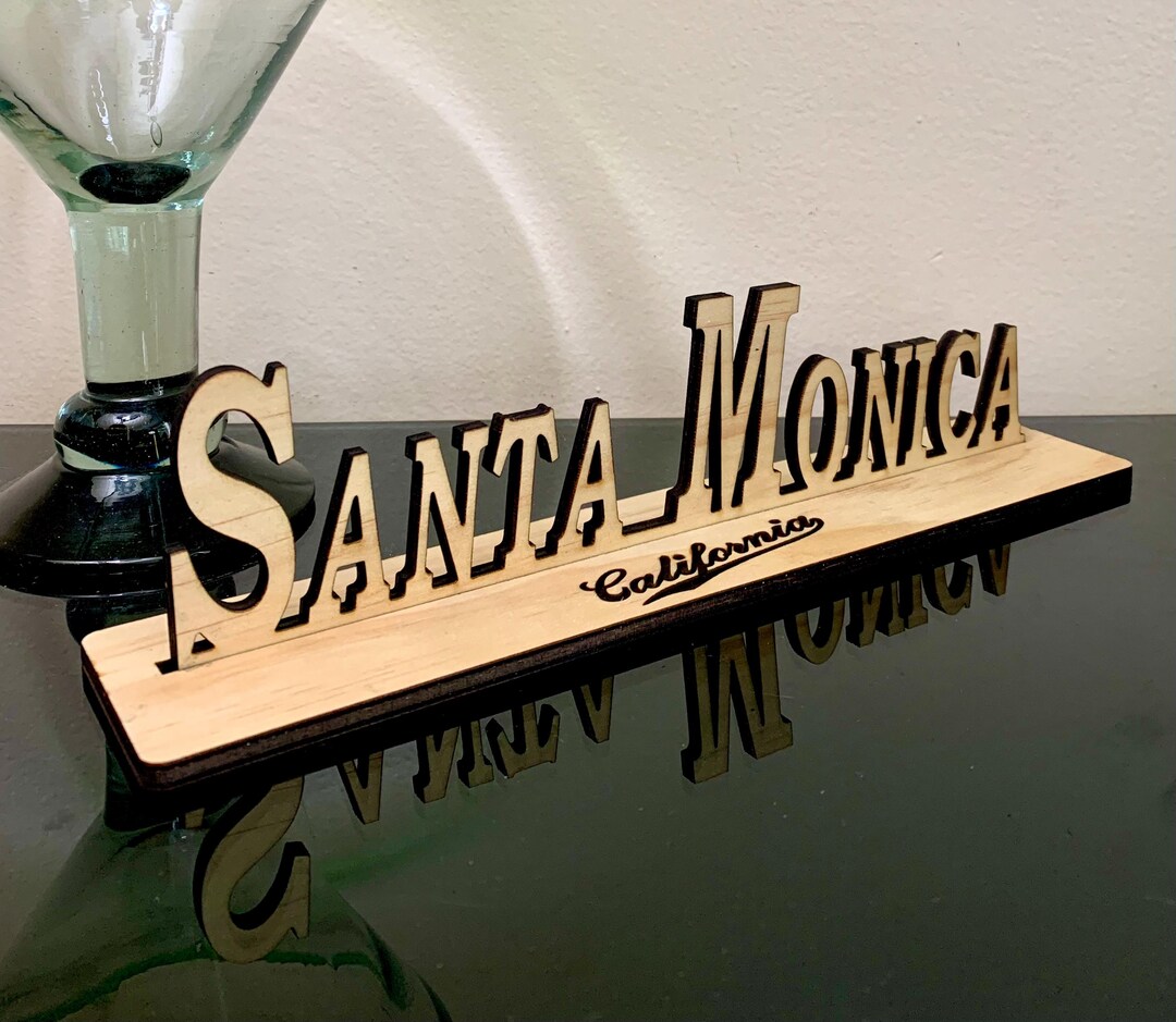 Santa Monica Wood Sign: California Home Decor - Etsy