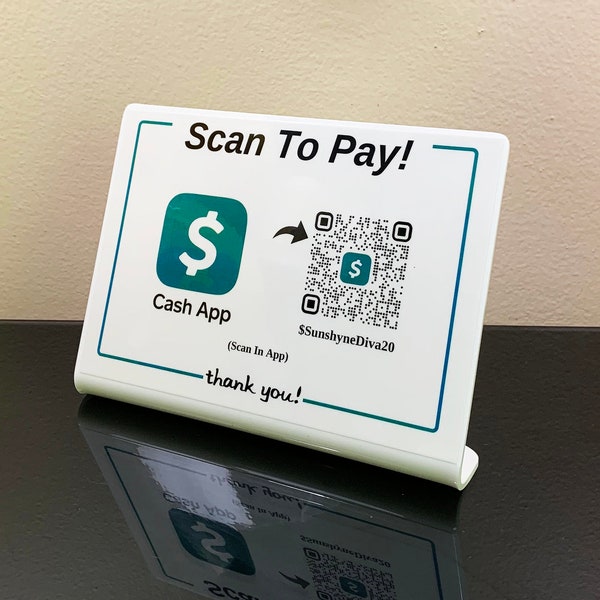 Cash App Qr Code Sign - Etsy