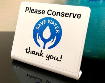 Water Conservation Sign - Etsy