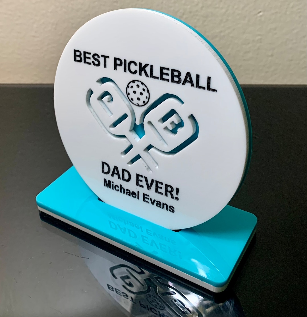 Personalized Fathers Day Pickleball Trophy for the Pickleball 1 Dad in ...