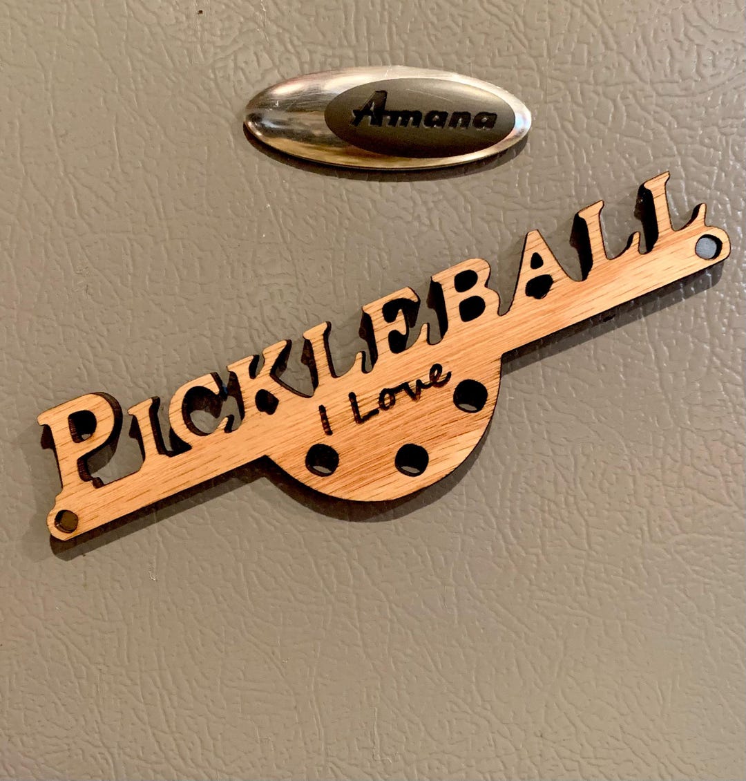 I Love Pickleball Wood Crafted Fridge Magnet for Pickleball Players ...