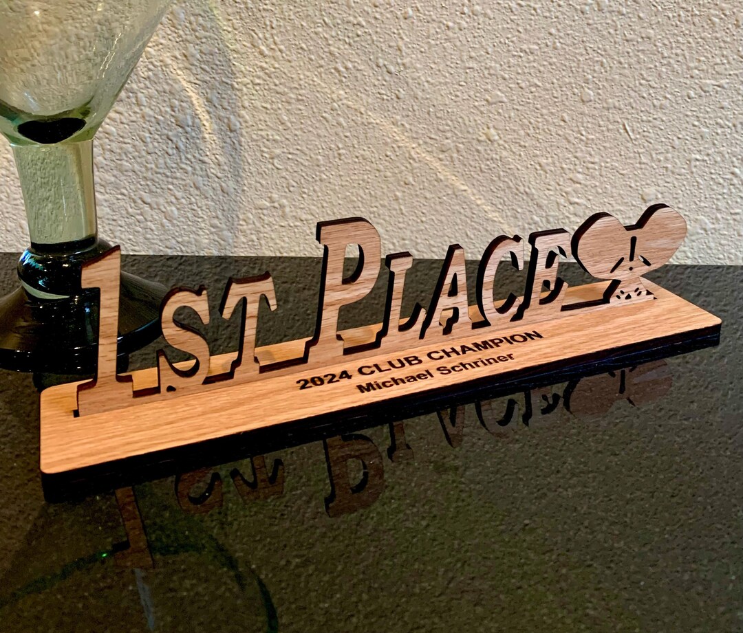 Pickleball Tournament Prize Trophy Award for Local Events. Wood Crafted ...