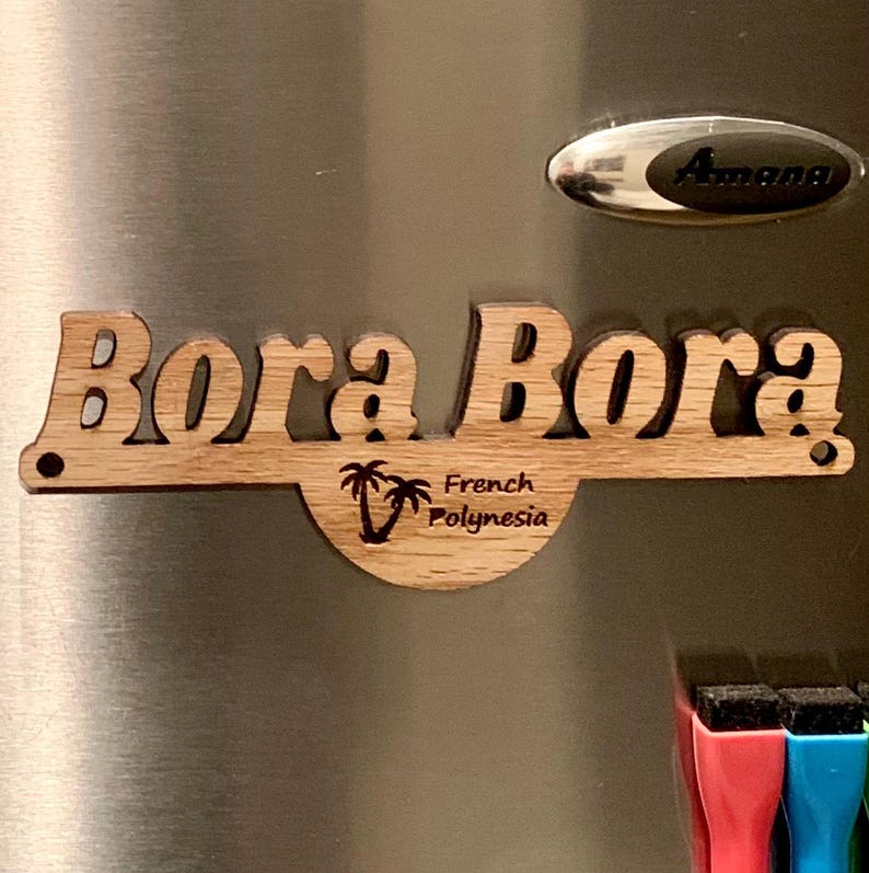 Bora Bora French Polynesia Laser-cut Wood Fridge Magnet - Etsy