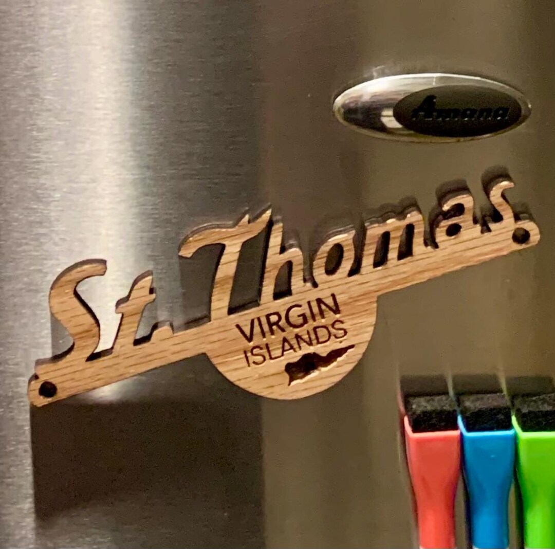 St Thomas Virgin Islands Wood Fridge Magnet: Vacation Souvenir - Etsy
