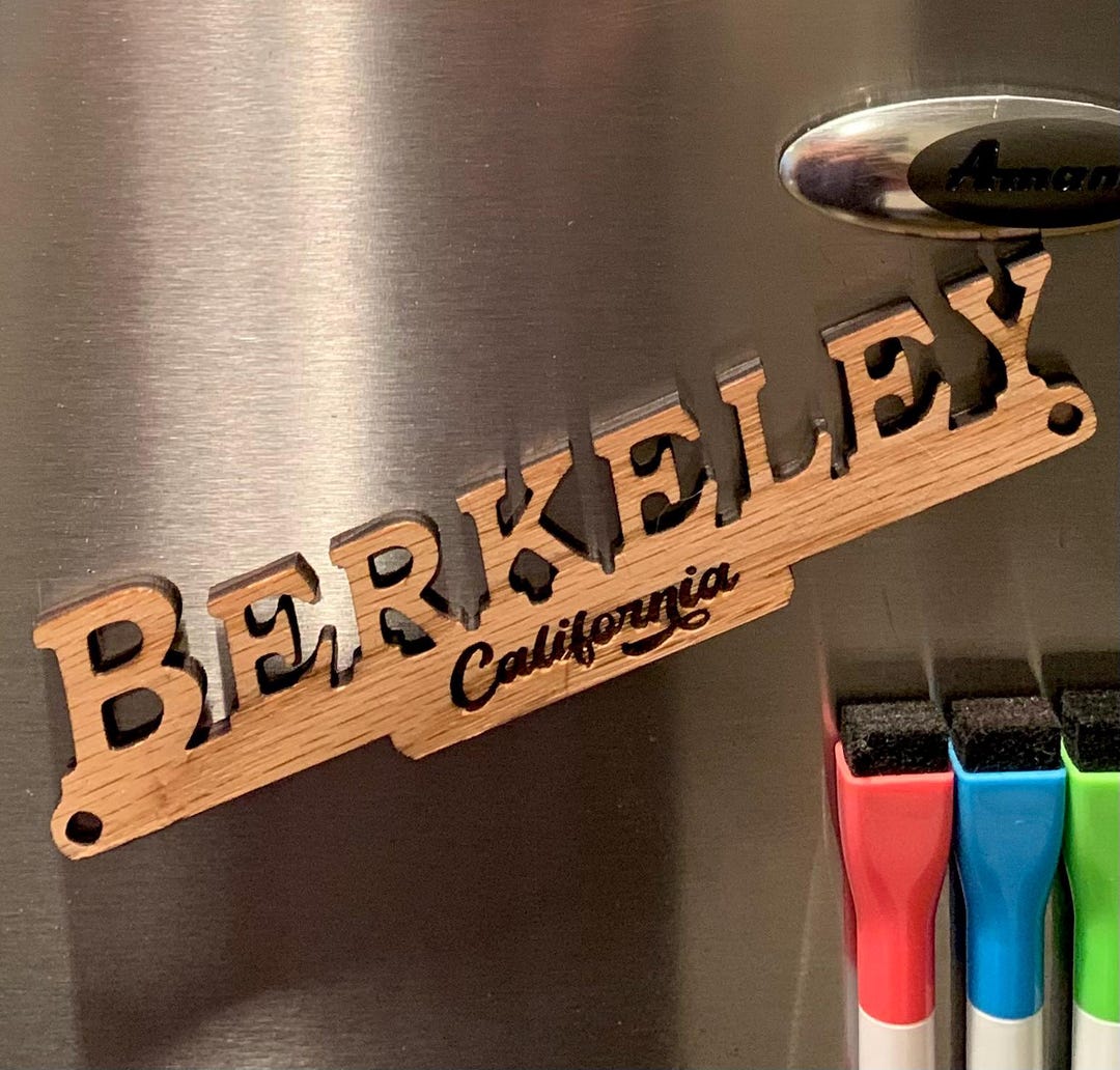 Deluxe Berkeley, California Wood Fridge Magnet for Home, Condo ...