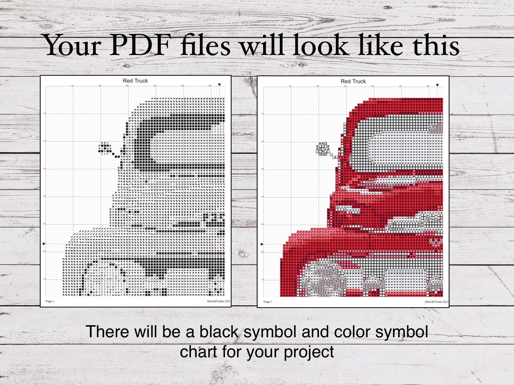 Classic Red Truck Cross Stitch Pattern - Pattern Only - Etsy