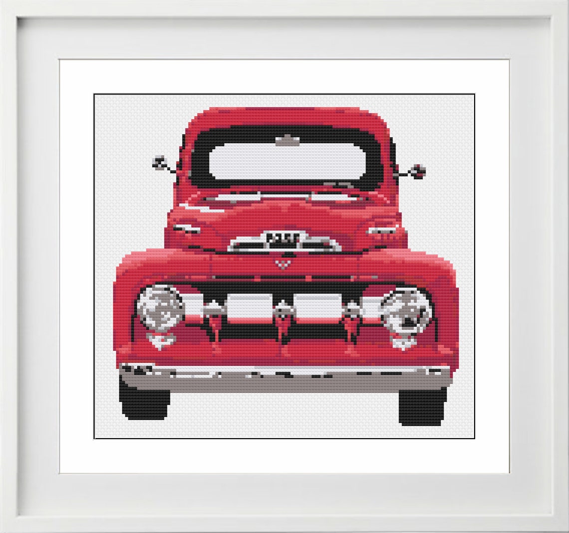 Classic Red Truck Cross Stitch Pattern - Pattern Only - Etsy