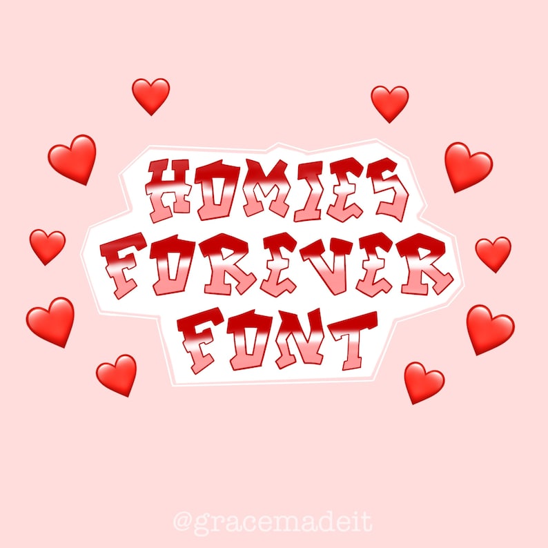 HOMIES PROCREATE FONT (download) - Etsy