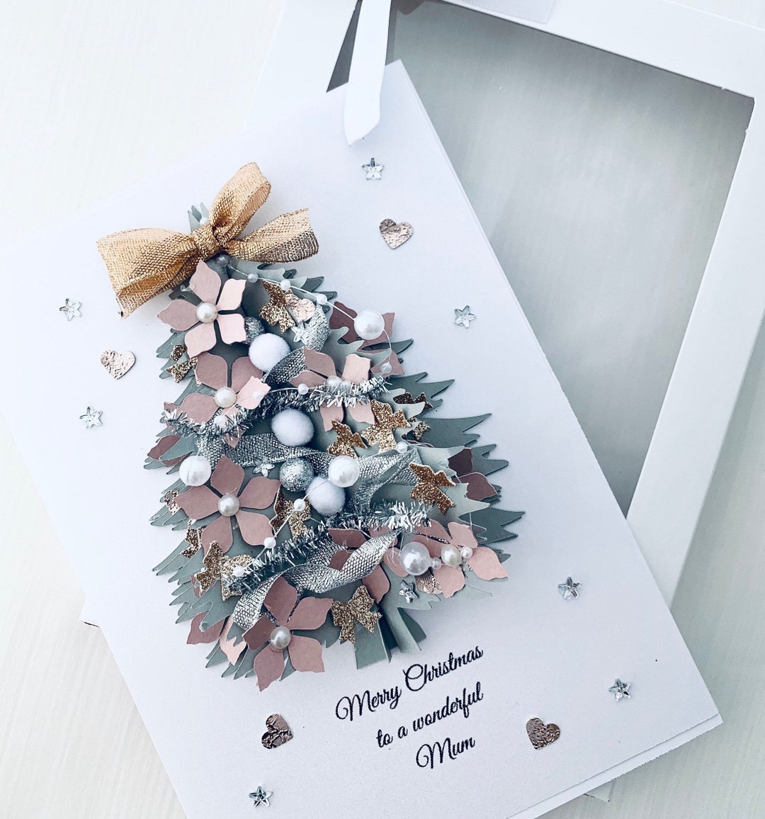 Christmas Card Handmade Personalised Girlfriend Wife Fiancée Daughter ...