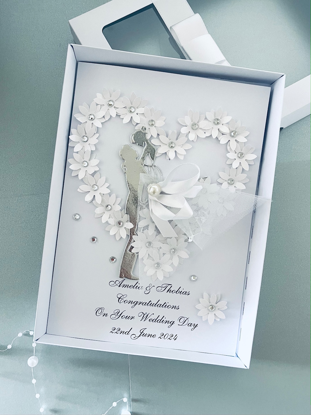 Personalised Wedding Card Handmade Luxury 3d Wedding Gift Box - Etsy UK