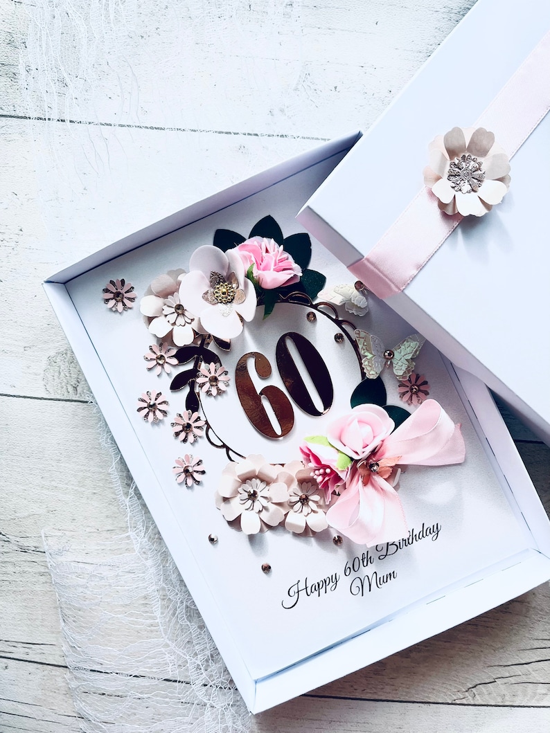 Handmade 60th Birthday Card for Mum Wife Daughter Friend - Etsy UK