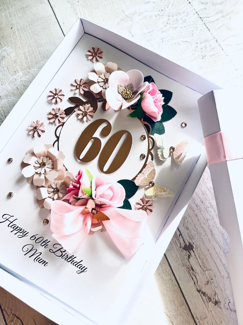 Handmade 60th Birthday Card for Mum Wife Daughter Friend - Etsy
