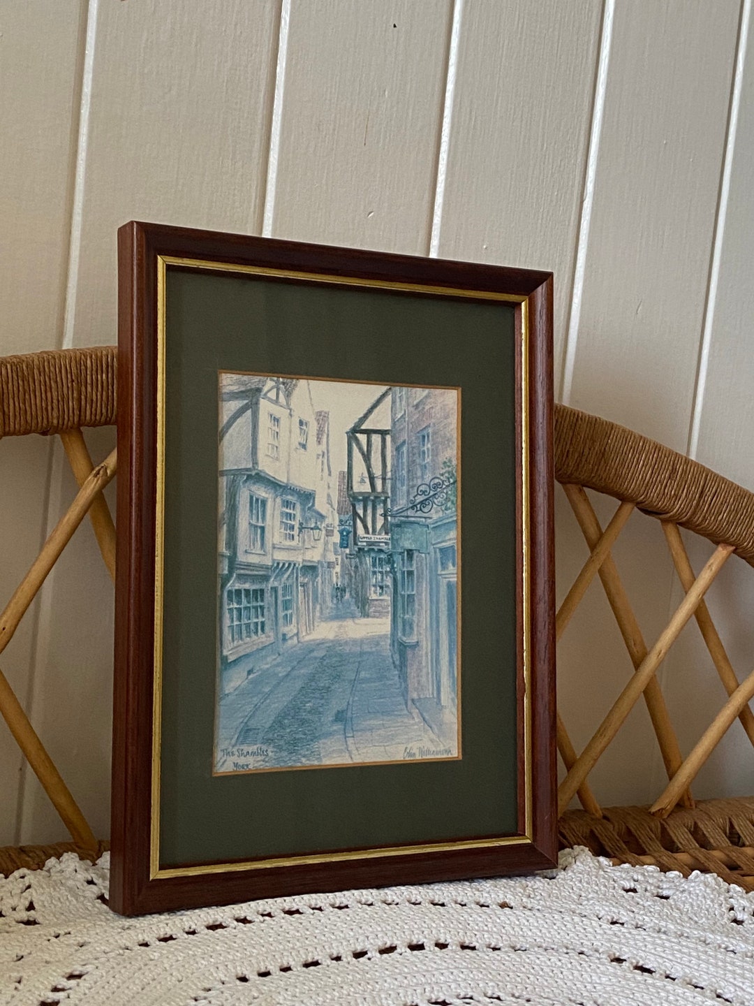 Vintage Framed Print | the Shambles York by Colin Williamson | Framed ...