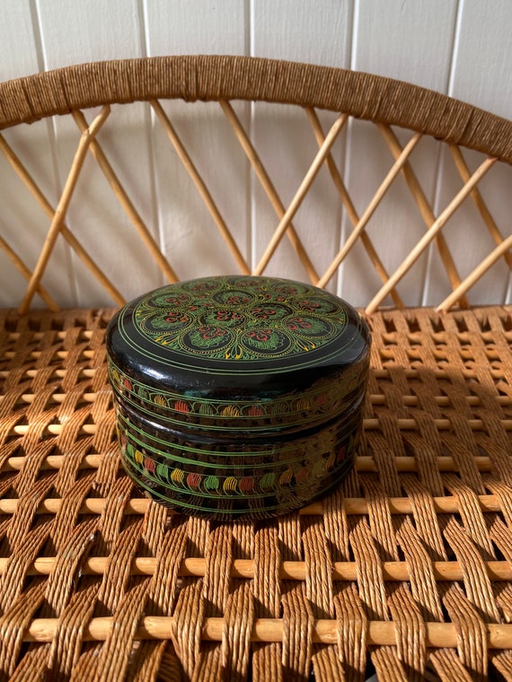 Vintage,Burmese Box,Lacquerware Box,Burmese Lacquerwa… - Gem