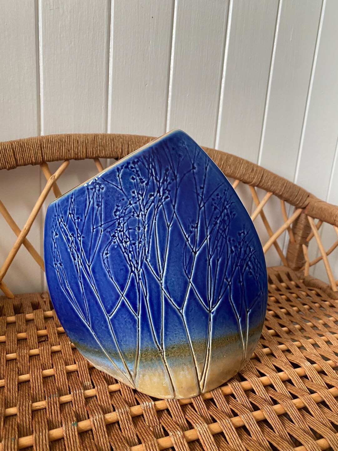 Tenmoku Malaysian Glazed Studio Pottery Vase | Vintage Vase | Pottery ...