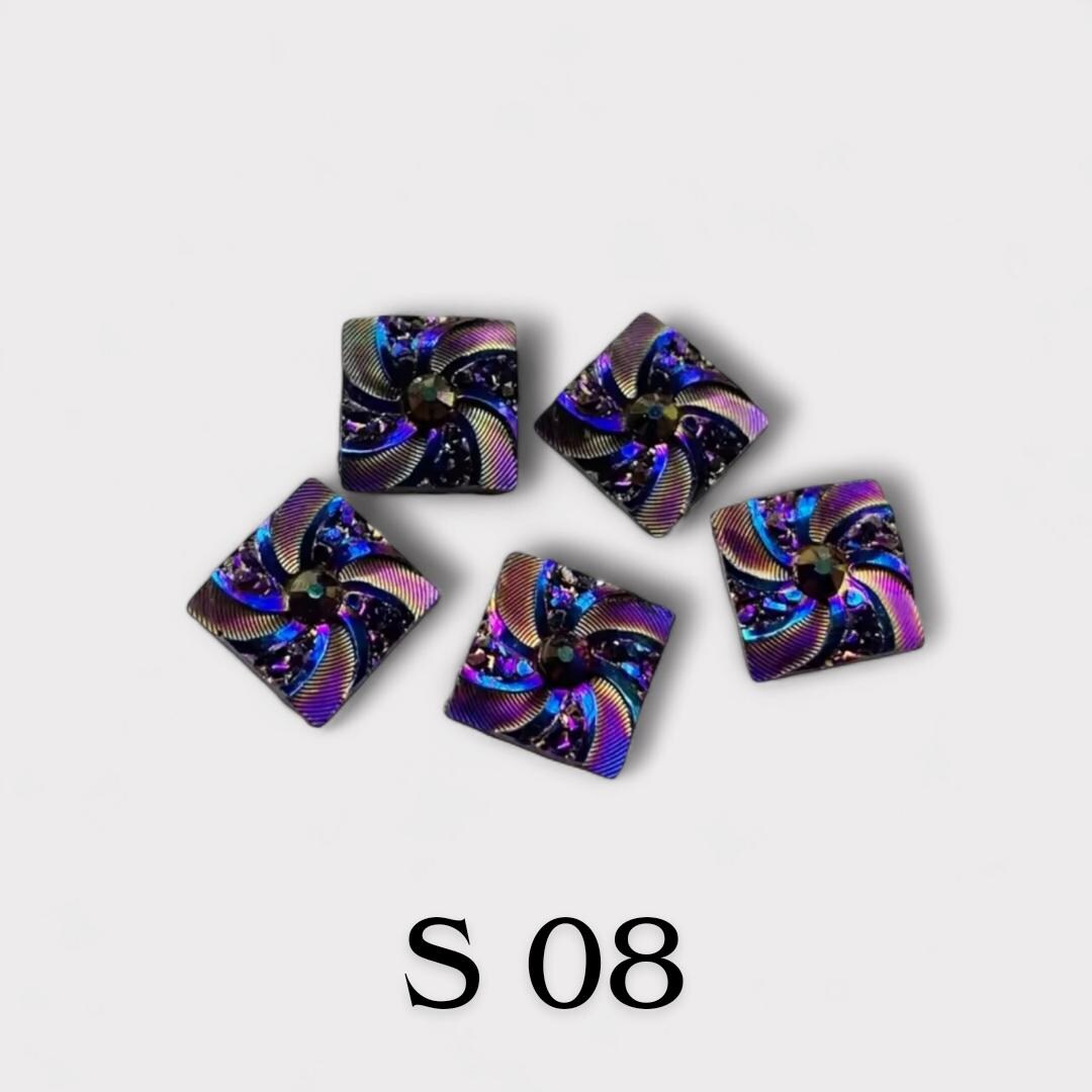 10mm - S08 - Swirlies Diamond Art Drills - Dark Purple - 10mm X 10mm - Etsy