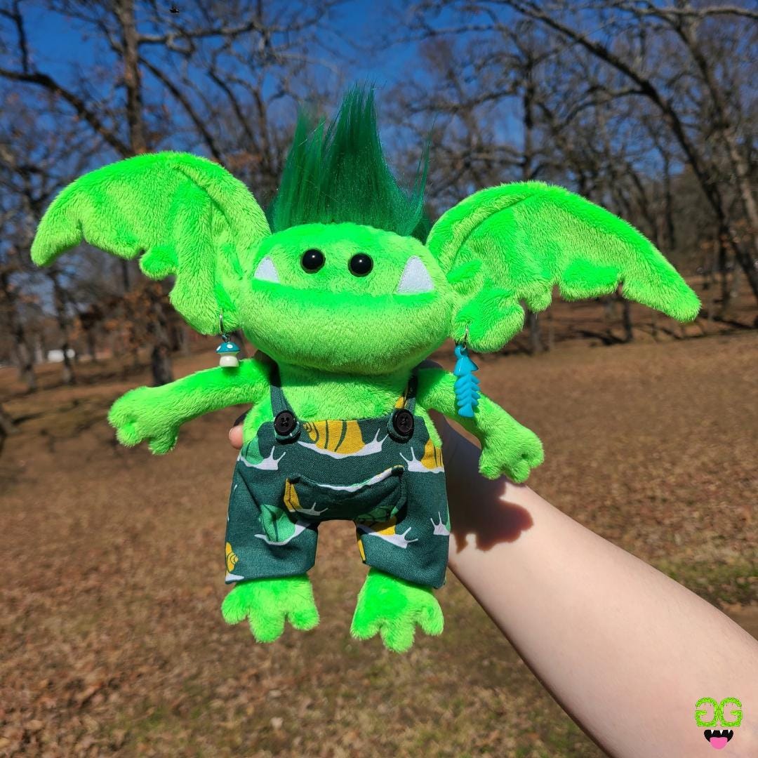 Mossly - Plush Goblin - Fantasy Creature - OOAK Art Doll - Creepy Cute ...