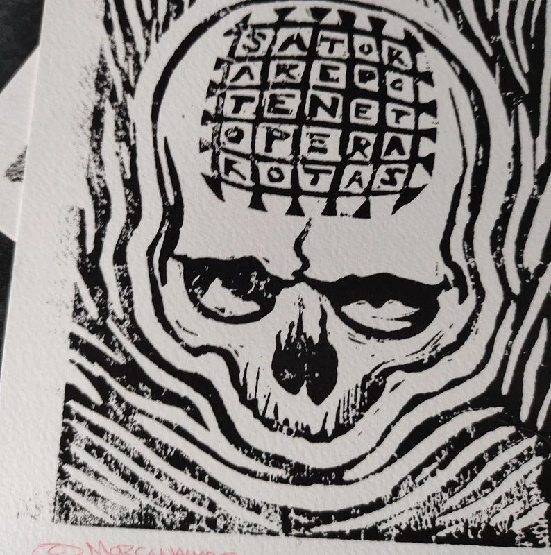 Sator Square Skull - Etsy