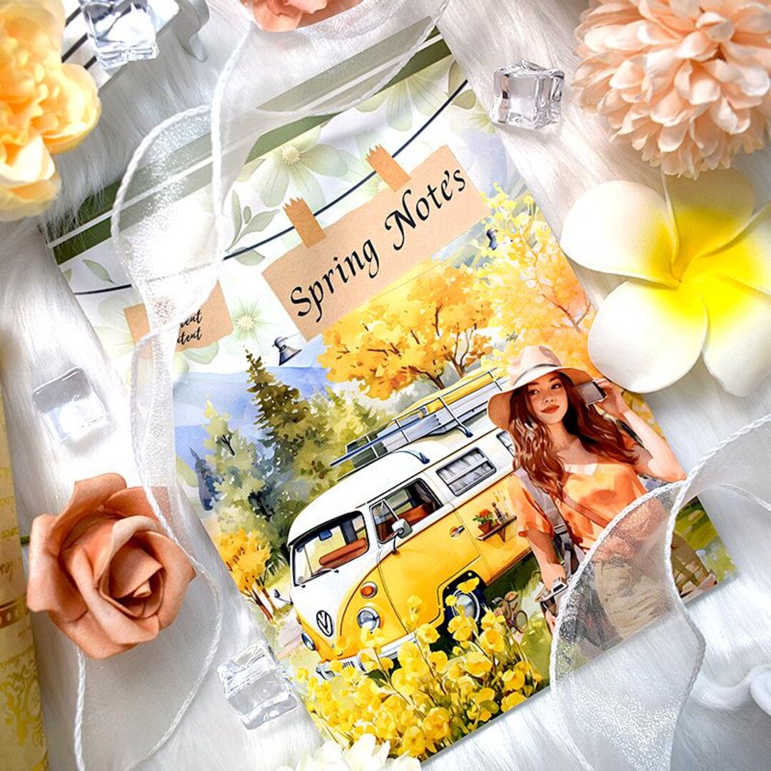 A5 Journaling Sticker Book Spring Notes Stickers for Scrapbooking ...