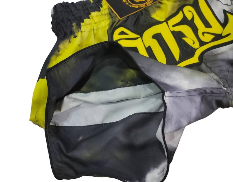 Limited Muay Thai Boxing Shorts Yellow Thunderstorm Wik-rom - Etsy