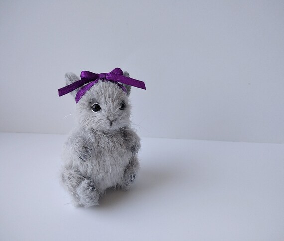 Miniature Chinchilla Crochet Soft Amigurumi Gray Toy Mini - Etsy