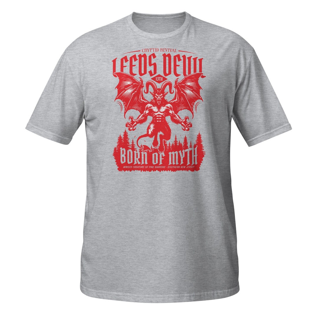 Leeds Devil T-shirt, Jersey Devil Mythical Creature of Pine Barrens Tee ...