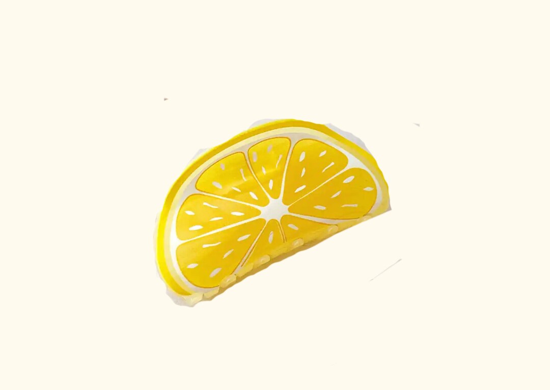 Cute Yellow Lemon Squeezy Big Hair Claw Claw Clip Fresh Fruit Hair Clip ...