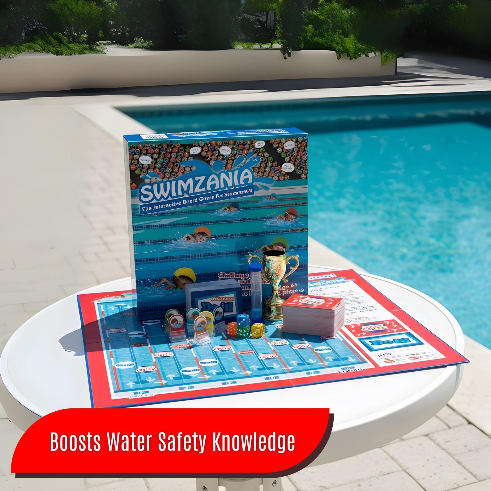 Swimzania Board Game – Interactive Swimming Race Game for Kids Ages 4 ...