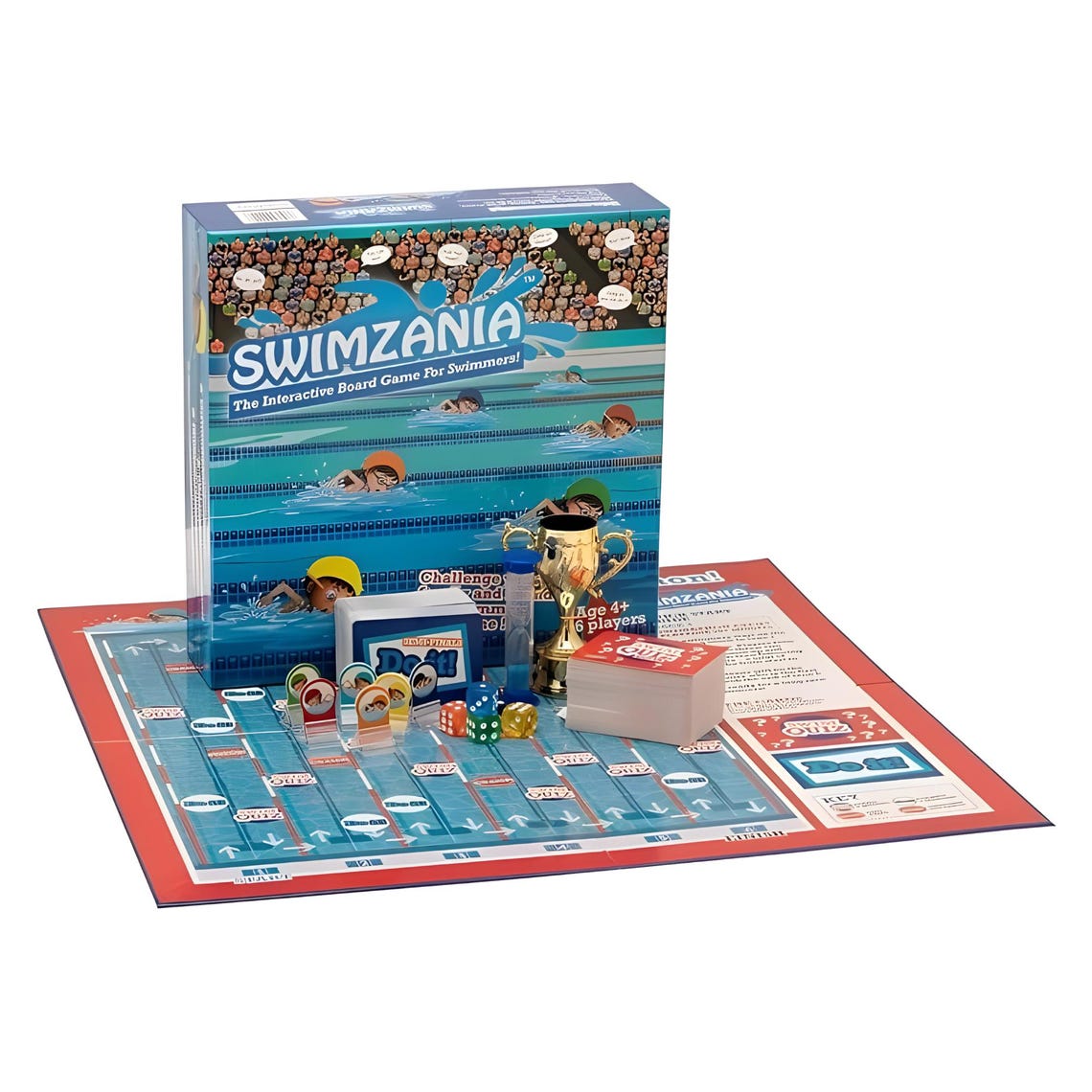 Swimzania Board Game – Interactive Swimming Race Game for Kids Ages 4 ...