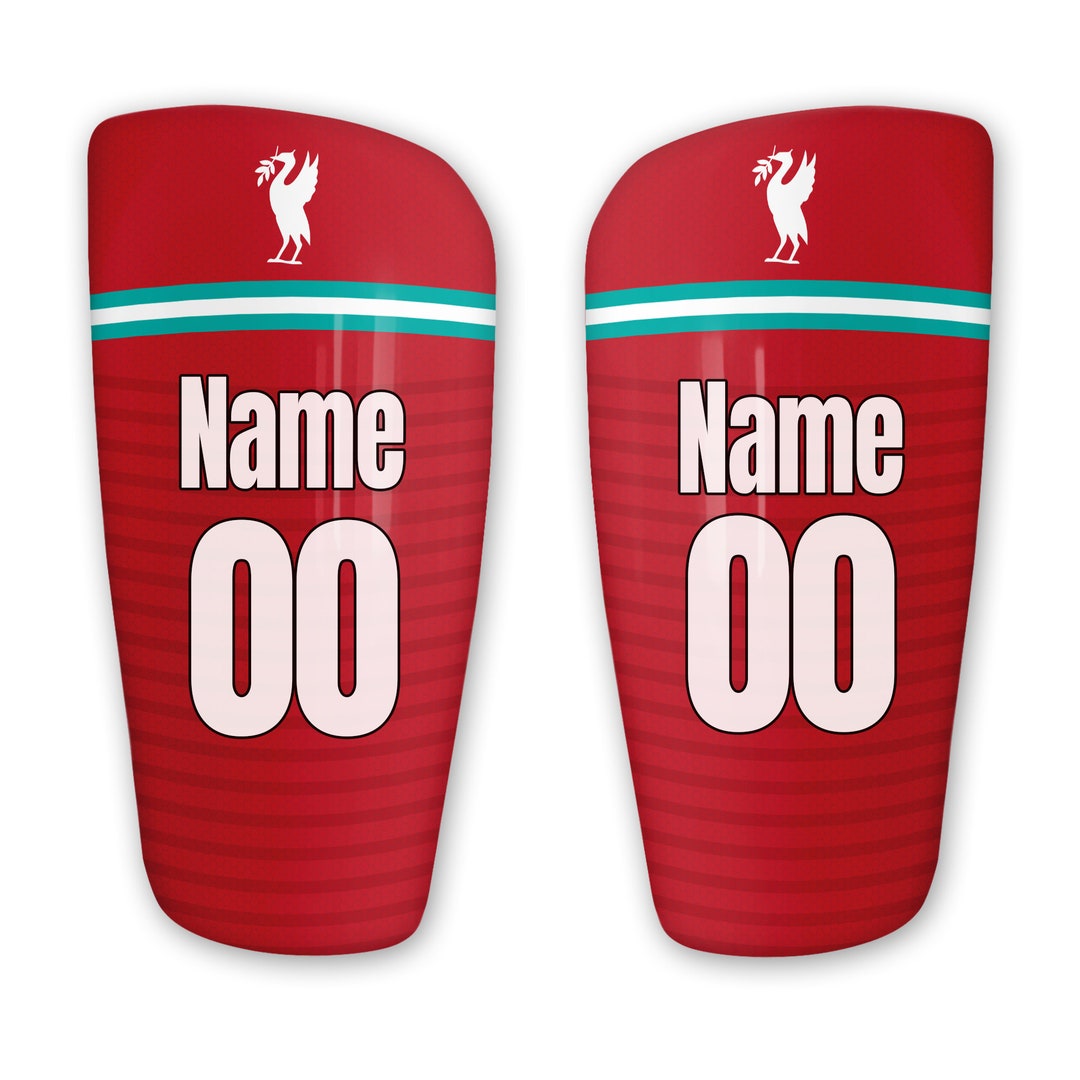 Personalised Football Club Shin Pads – Custom Name Number – Arsenal ...