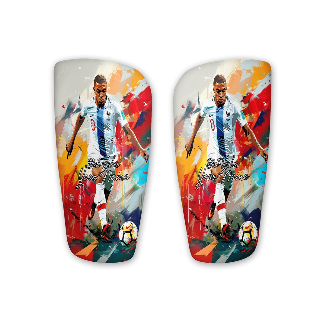 Kylian Mbappé Customised Shin Pad With Your Name, Personalised Gift ...
