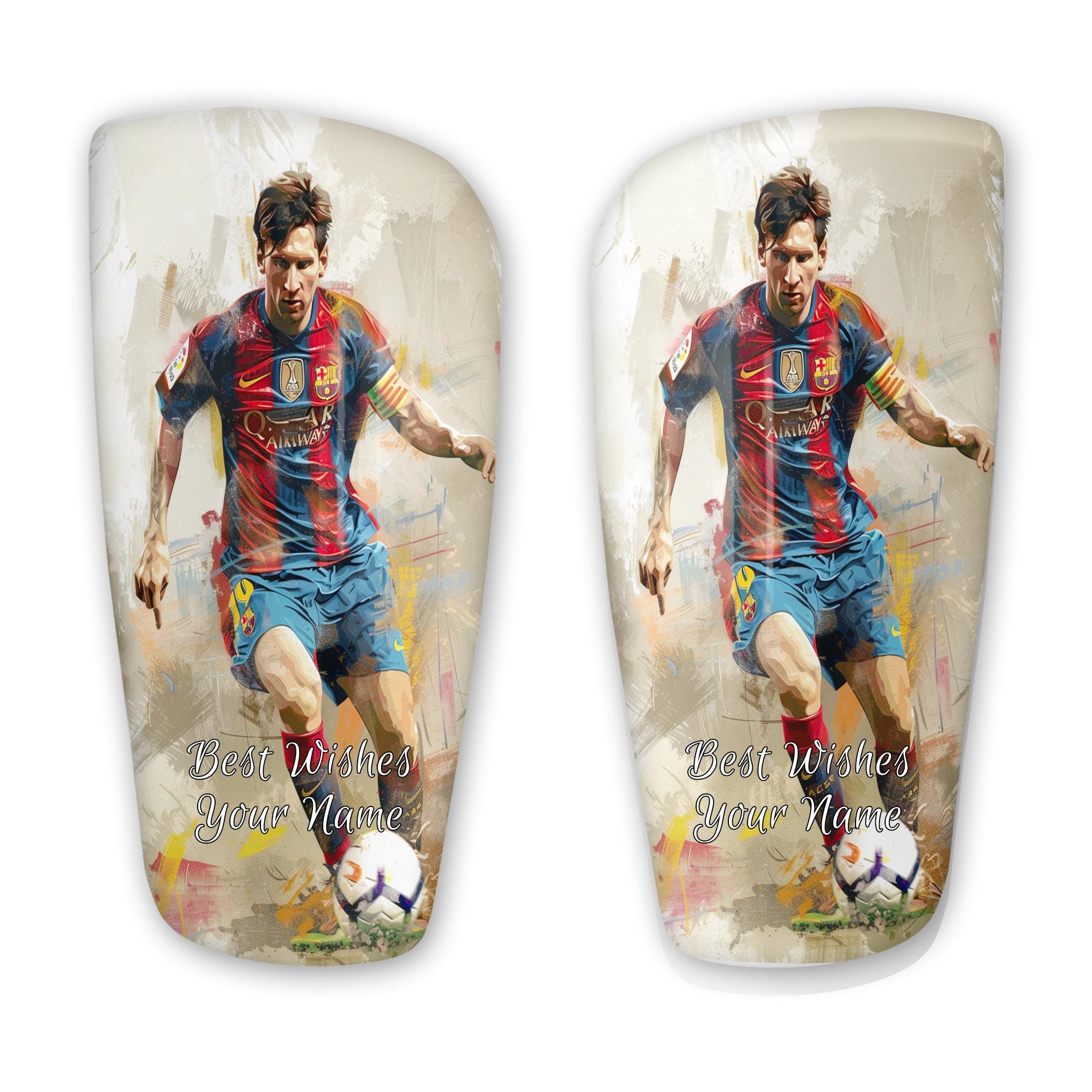 Lionel Messi Featured Shin Pads Customised With Your Name, Personalised ...