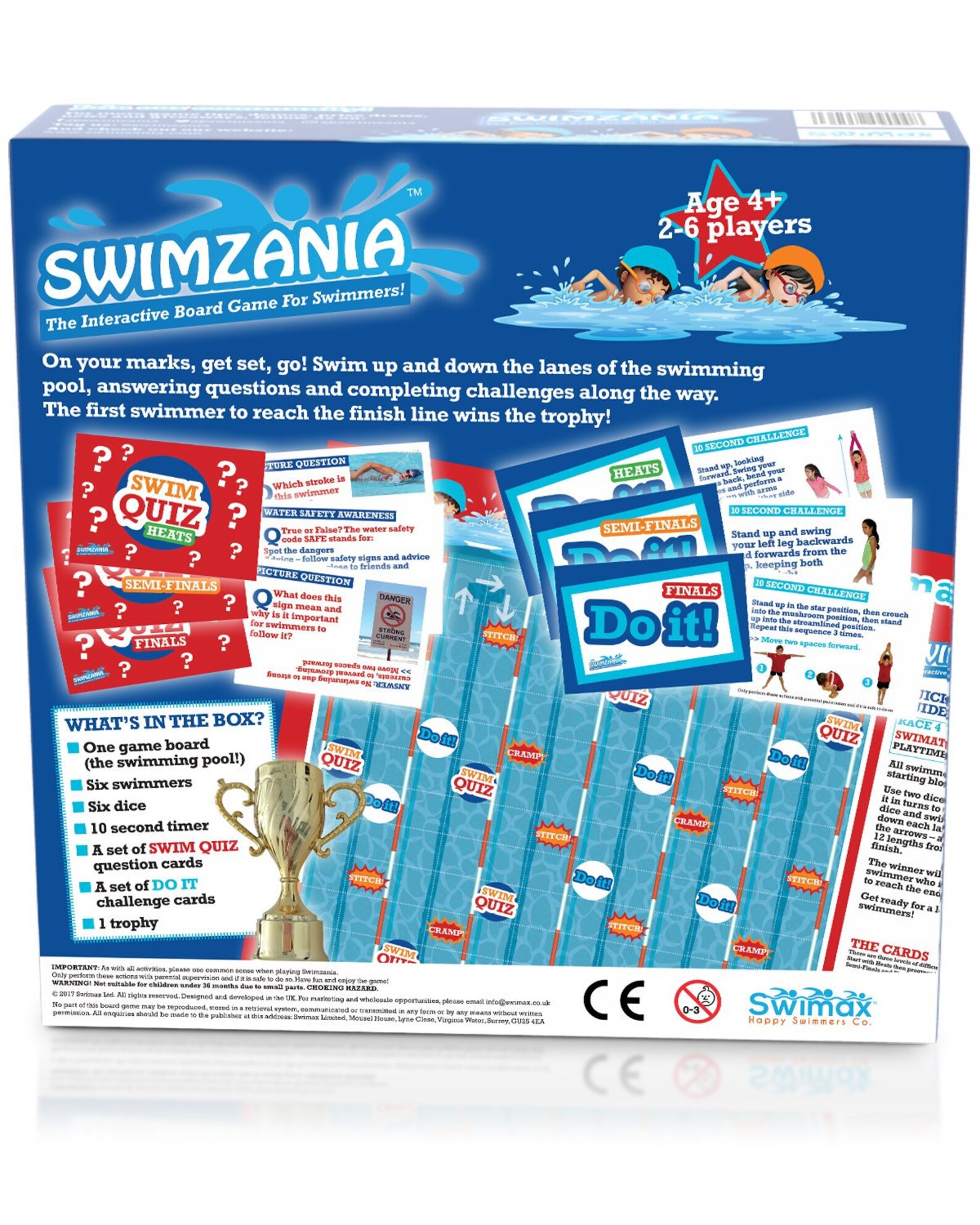 Swimzania Board Game – Interactive Swimming Race Game for Kids Ages 4 ...