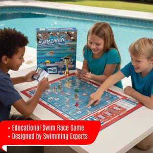 Swimzania Board Game – Interactive Swimming Race Game for Kids Ages 4 ...