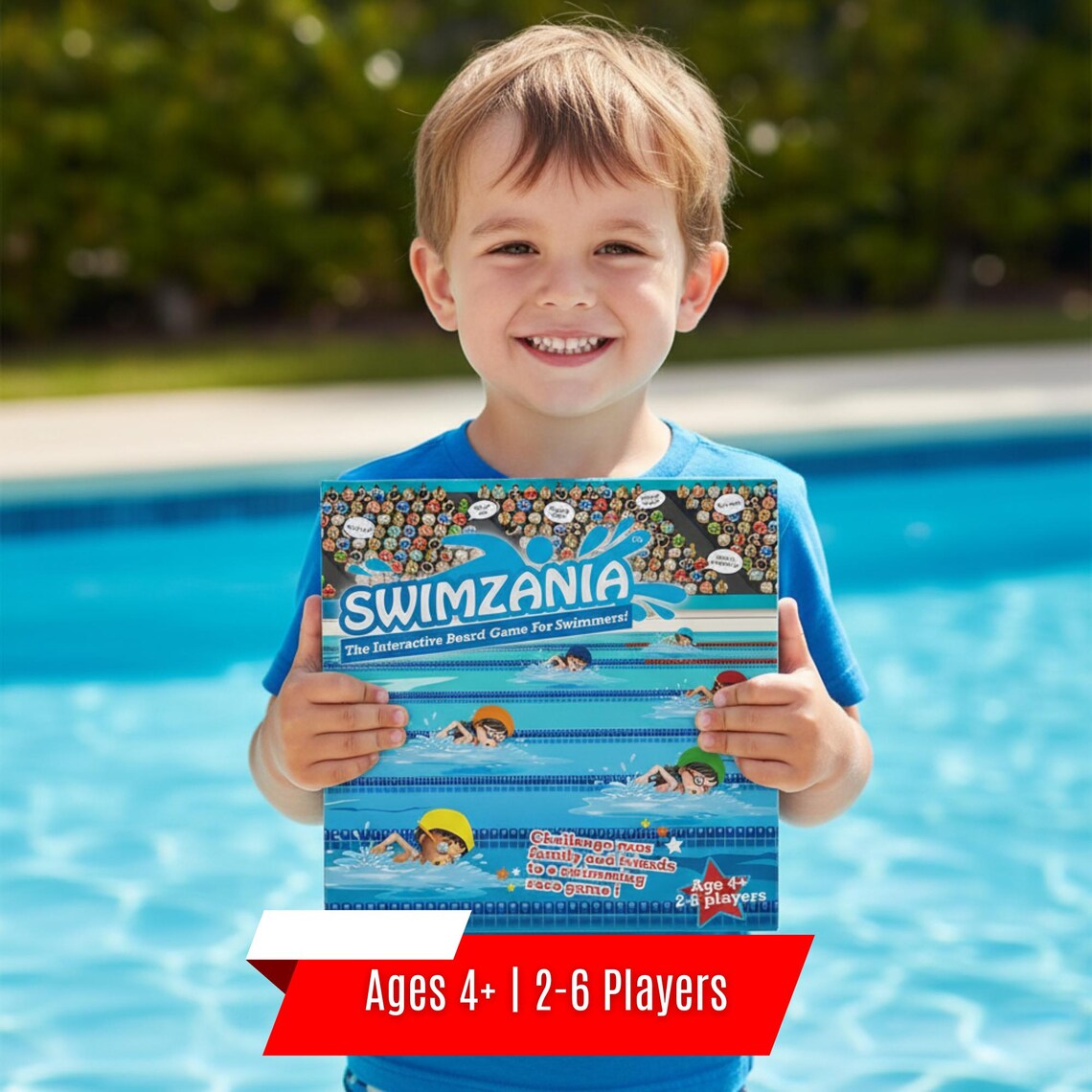 Swimzania Board Game – Interactive Swimming Race Game for Kids Ages 4 ...