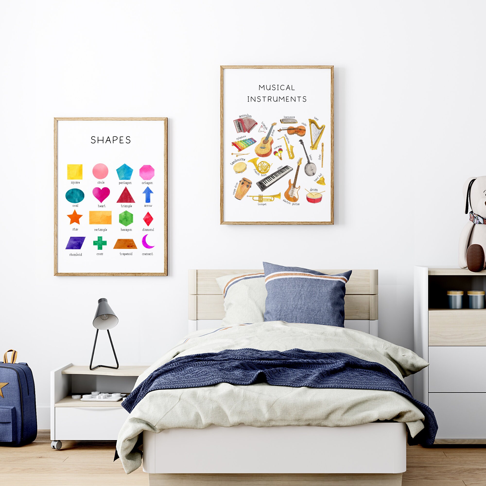 Musical Instruments Poster Homeschool Montessori Educational Printable ...