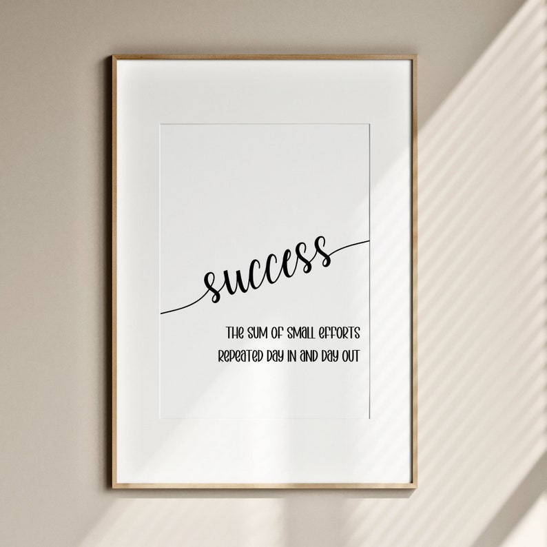 Success Definition Print: Motivational Office Decor (digital Download ...
