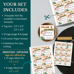 Tea Gift Tag You Are Tea-riffic Teacher Appreciation Gift Tag Iced Tea ...