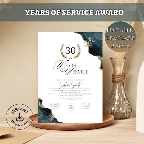 Years Of Service Anniversary Announcement Template Amazon.com:
