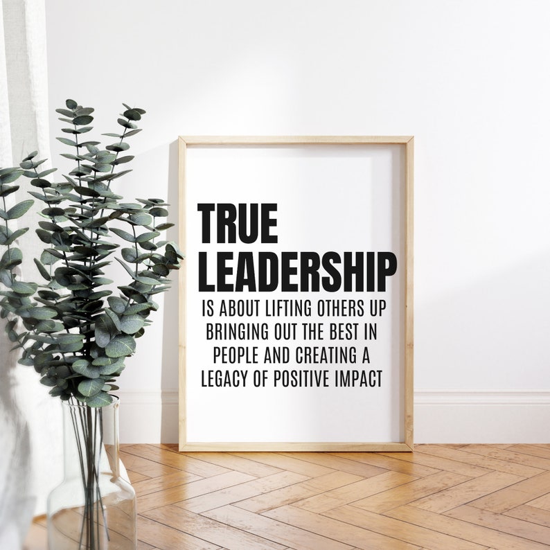 Leadership Quote Office Decor: Mentor Gift, Team Print (digital ...