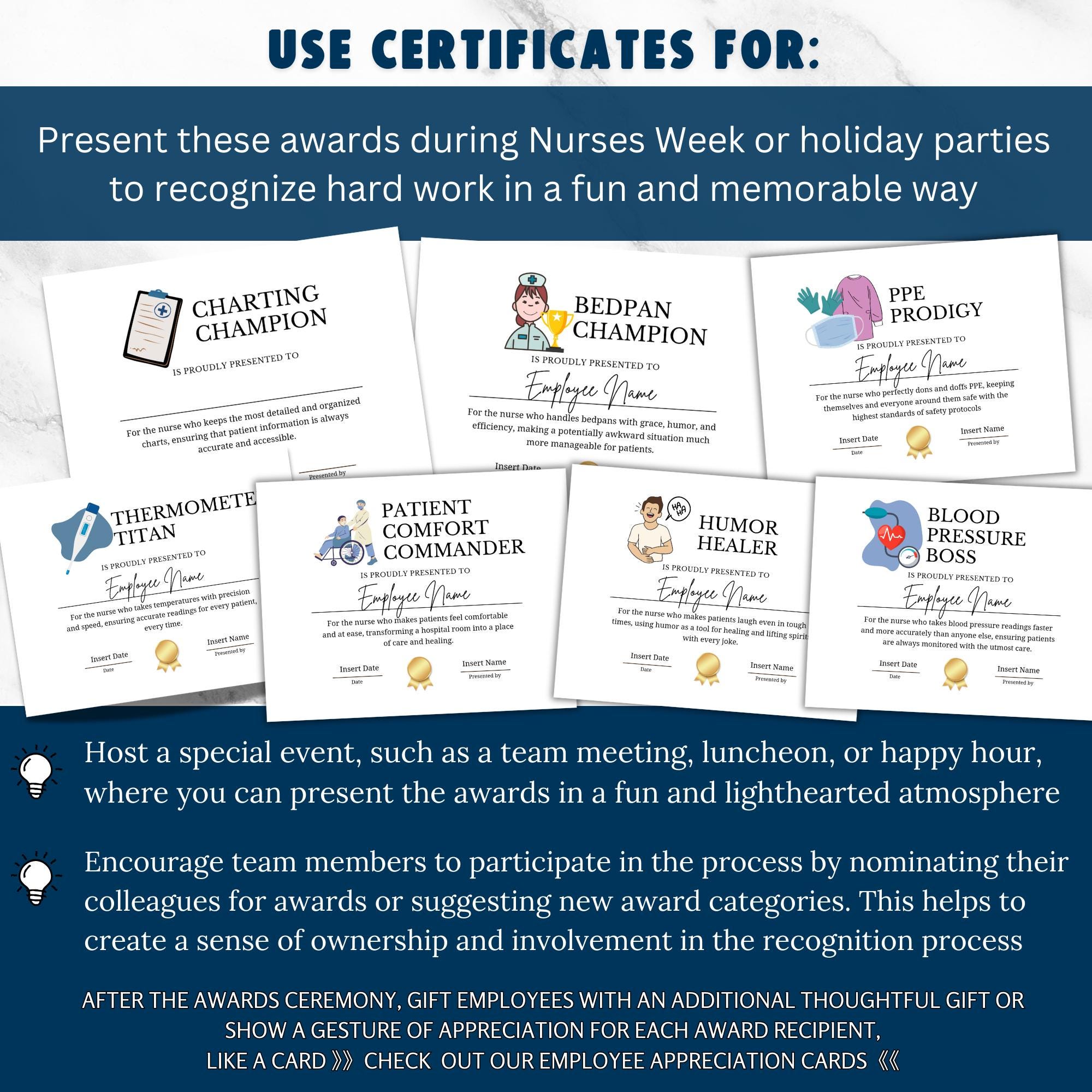 Funny Nurse Appreciation Award Certificates Happy Nurse Week ...