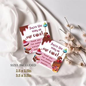Cake Tag Employee Candy Bar Gift Tag Teacher Appreciation Thank You ...