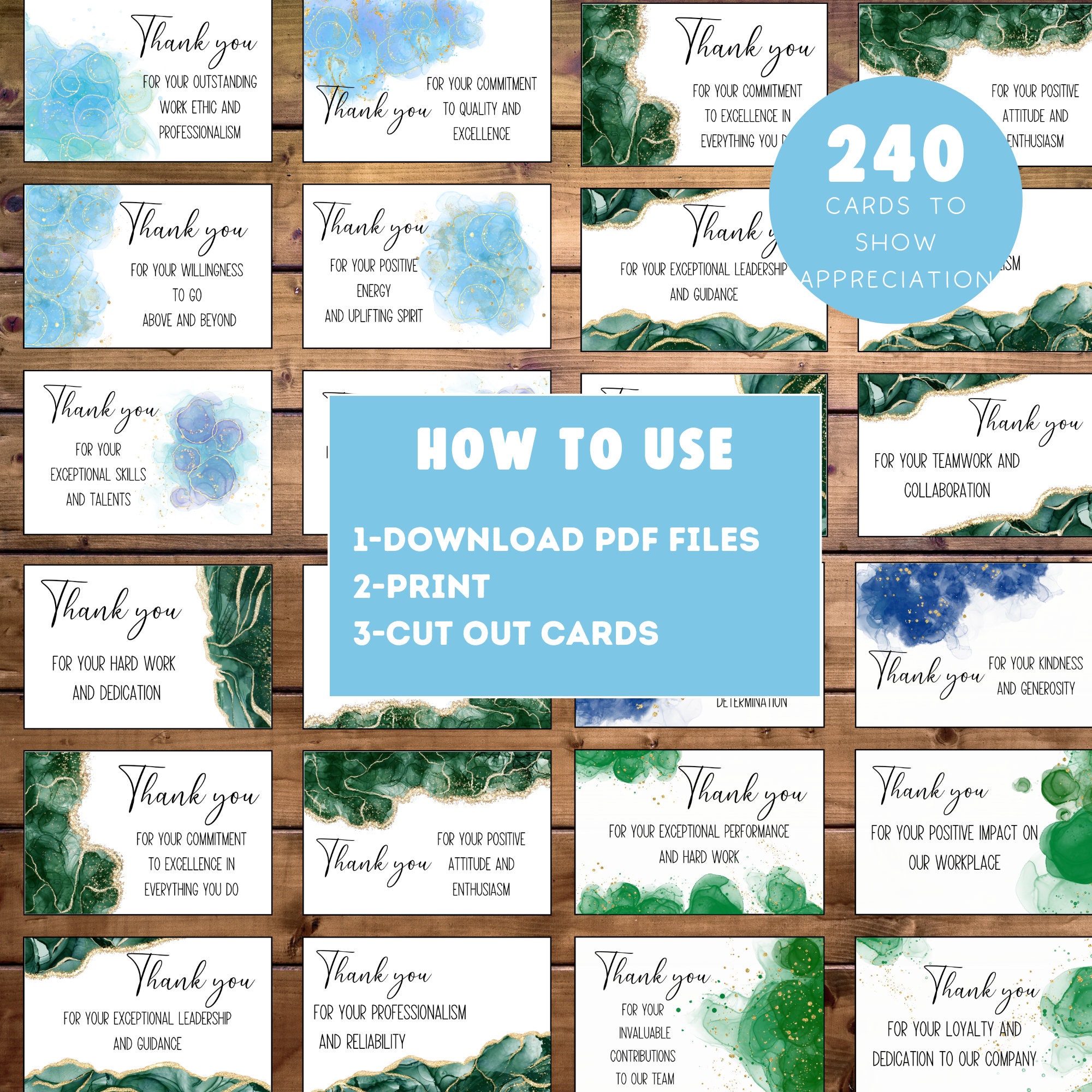 Best Employee Appreciation Cards Printable Staff Appreciation Gift Bulk ...