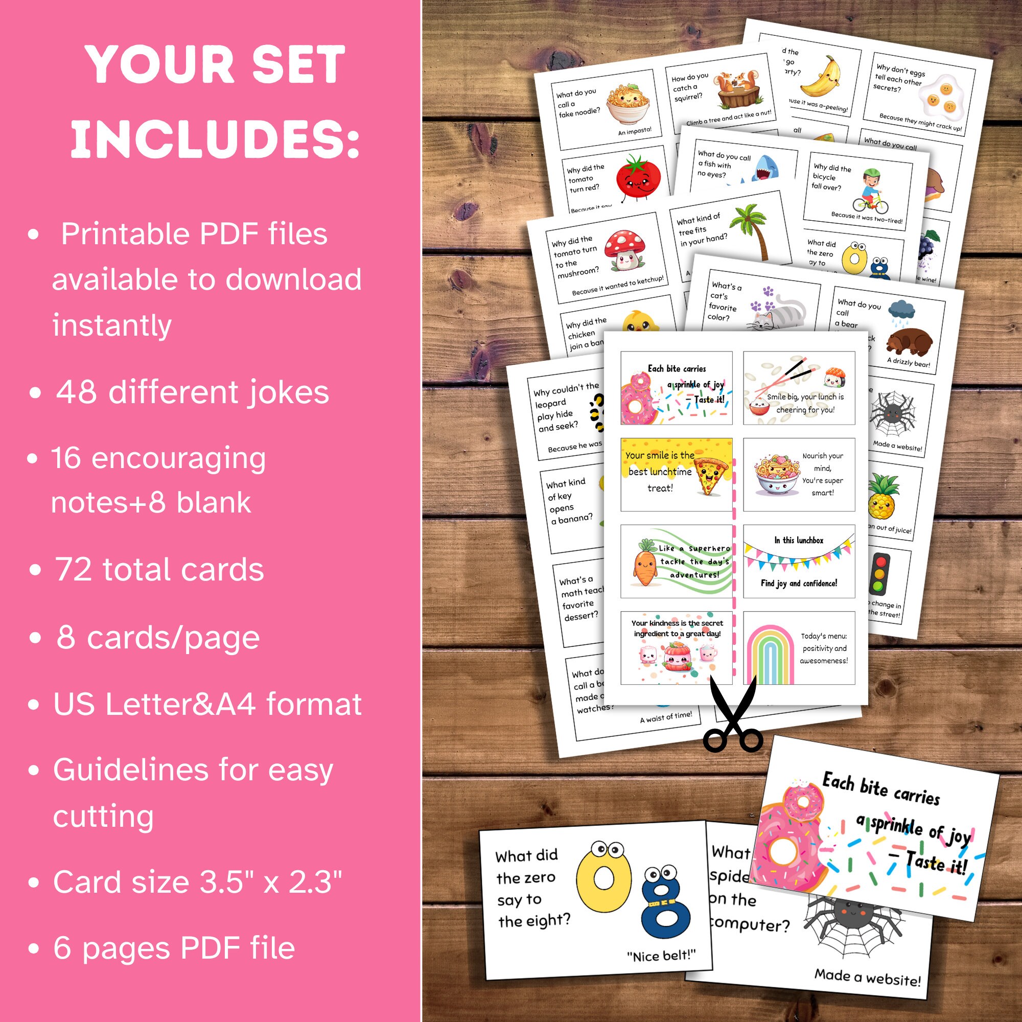 Lunchbox Notes for Kids Printable Bundle Lunch Box Notes of ...