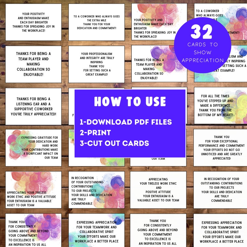 Employee Recognition Cards Team Appreciation Cards Teacher Appreciation ...