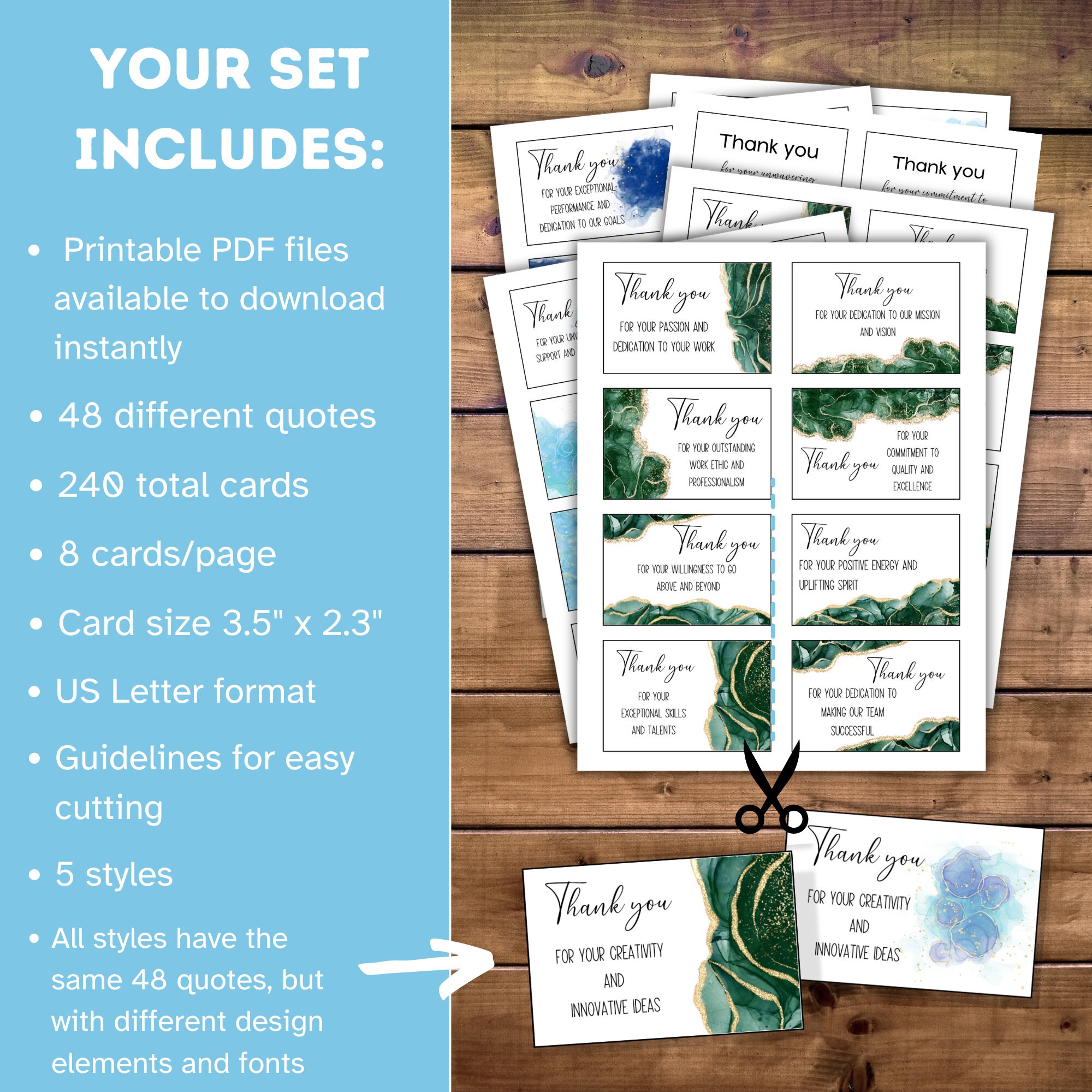 Best Employee Appreciation Cards Printable Staff Appreciation Gift Bulk ...